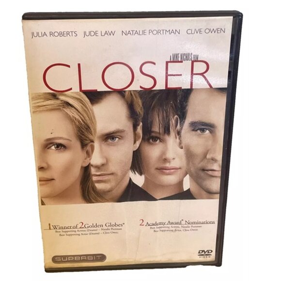 Columbia | Media | Closer Dvd 205 Widescreen Julia Roberts Jude Law ...